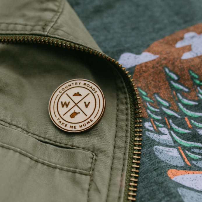 WV Seal Wooden Pin – Loving WV